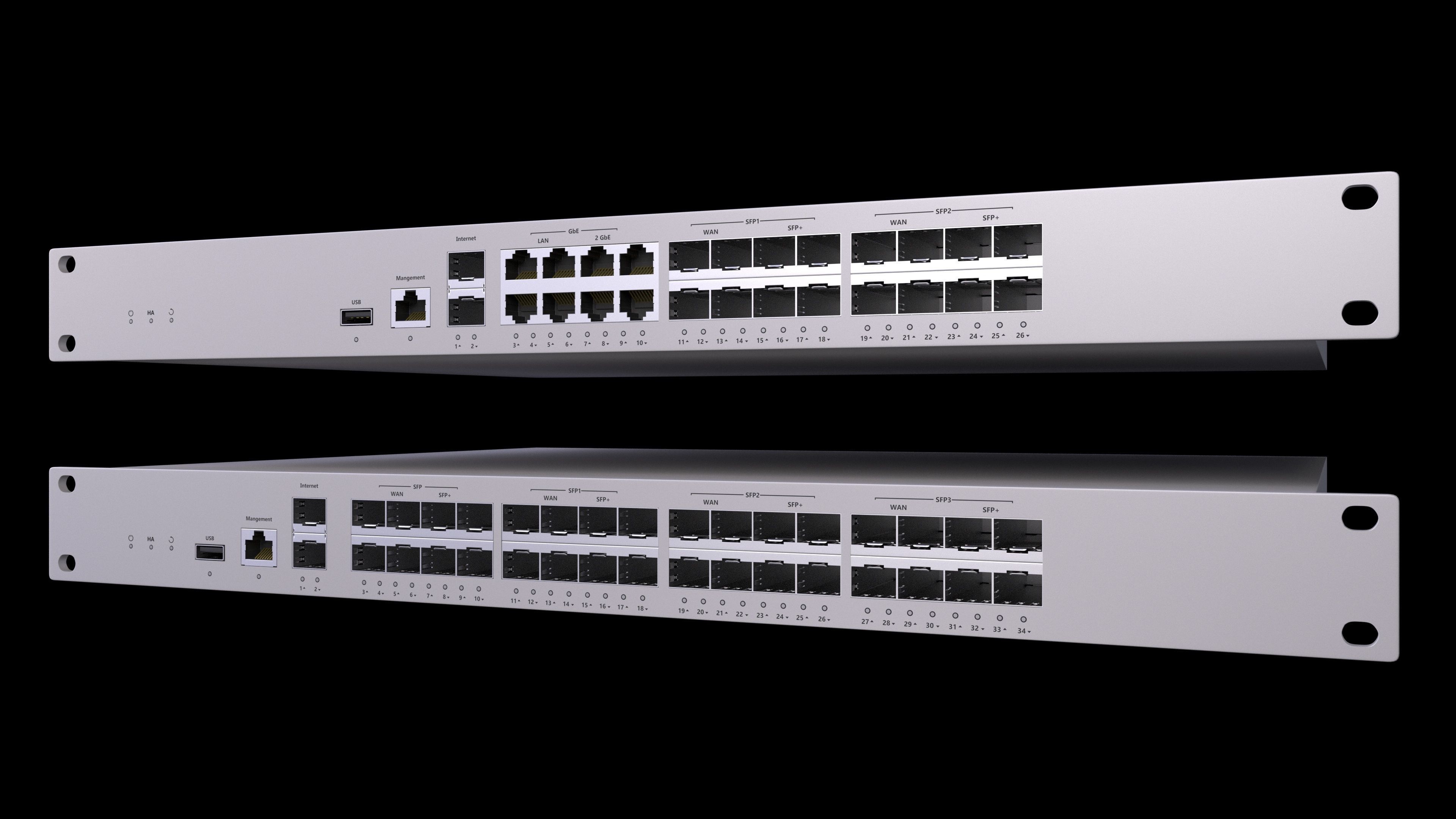 Network Firewall and Switch 3D model | CGTrader