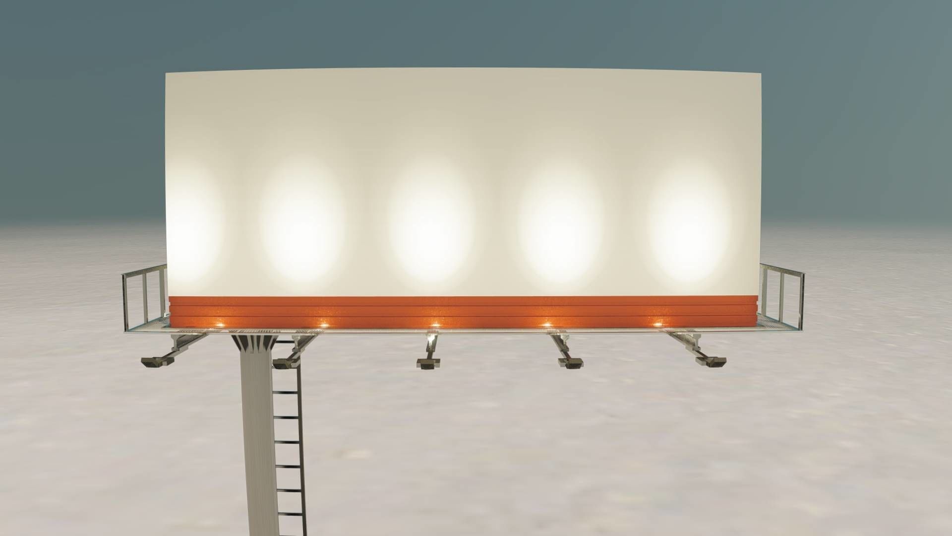 3D model low Poly Billboard in snow VR / AR / low-poly | CGTrader