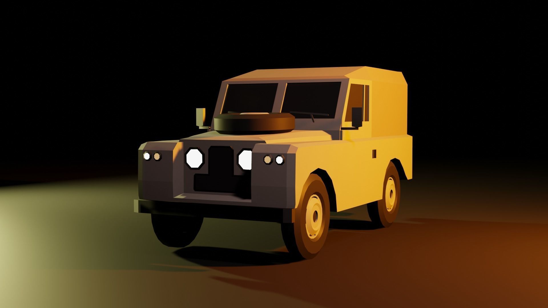 3D model Low-Poly Land Rover Defender 1954 VR / AR / low-poly | CGTrader