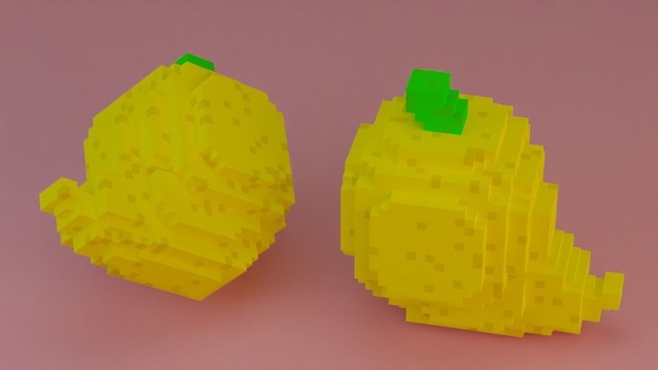 3D model Fruit Asset Pack - low poly fruit model - Voxel Art VR / AR ...