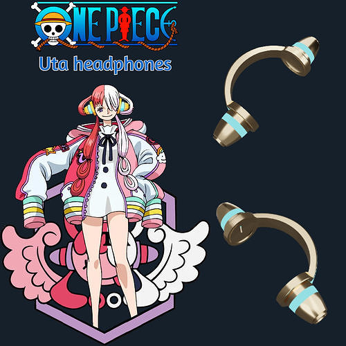 One Piece Uta Headphones 3D model 3D printable | CGTrader