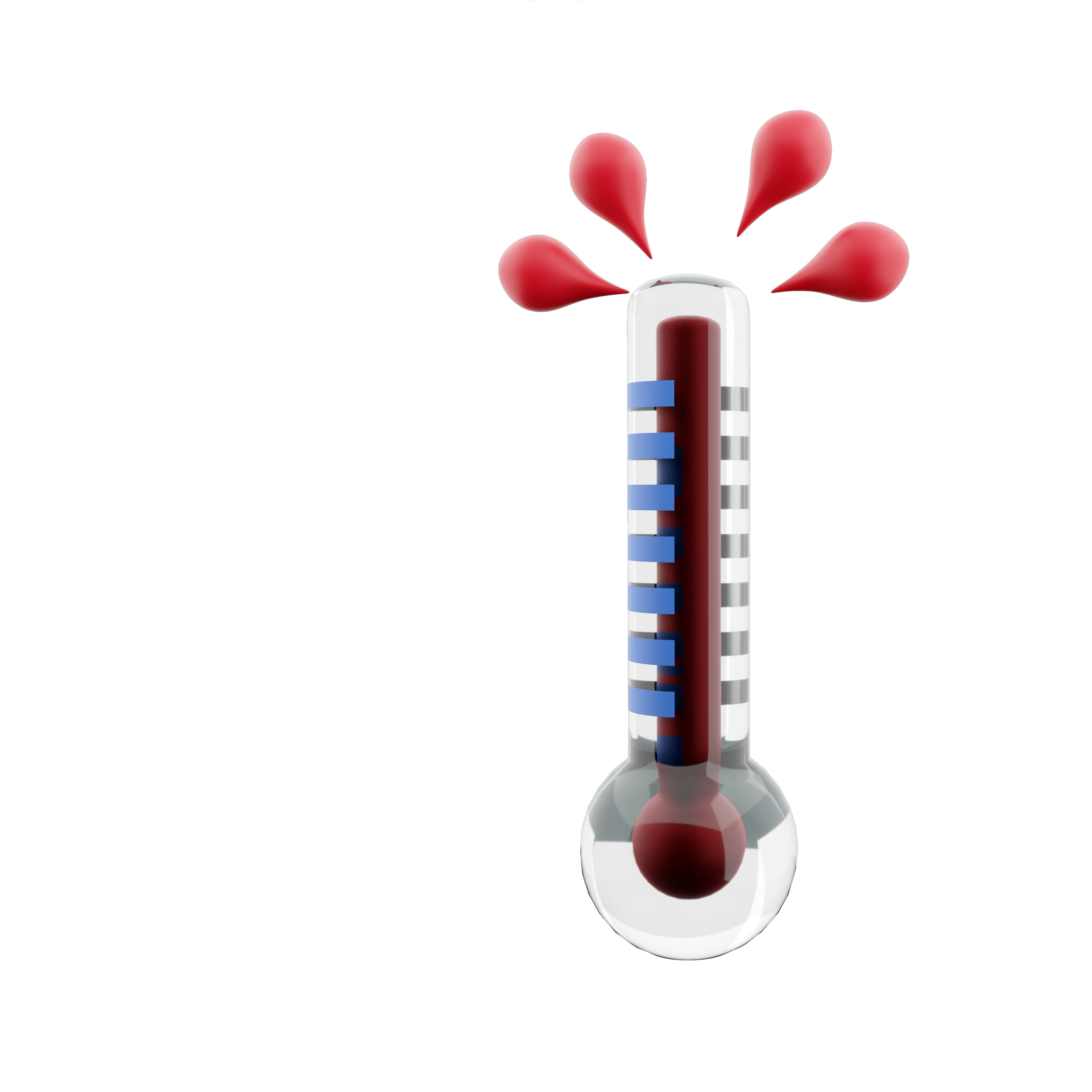 3D high thermometer score cartoon icon 3D model | CGTrader