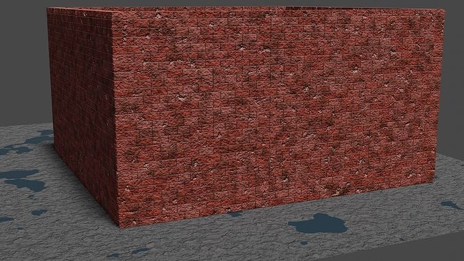 3D model Brick Wall VR / AR / low-poly | CGTrader