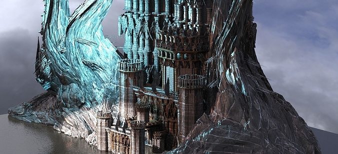 Great Cliffs Dark ages Kit bash 2 3D model | CGTrader