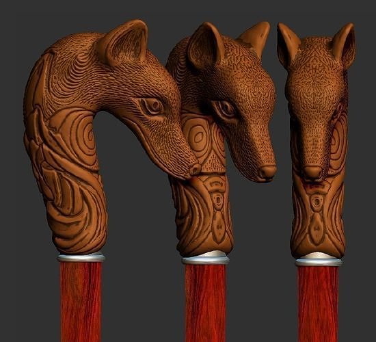 Fox cane 3D model 3D printable | CGTrader