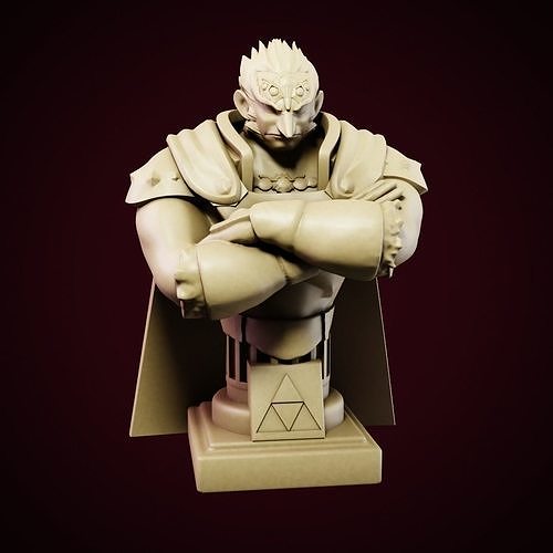 Zelda - Ganondorf Bust 3D model 3D printable | CGTrader