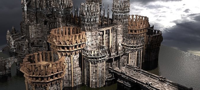 Elden Ring Inspired Castle 1 Kit bash 1 3D model | CGTrader