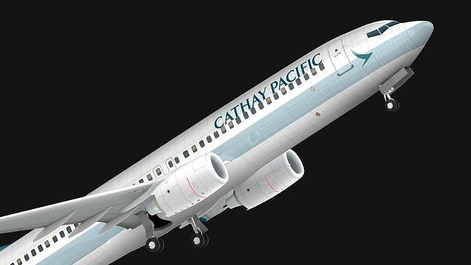 3D model Boeing 737-800 Cathay Pacific VR / AR / low-poly | CGTrader