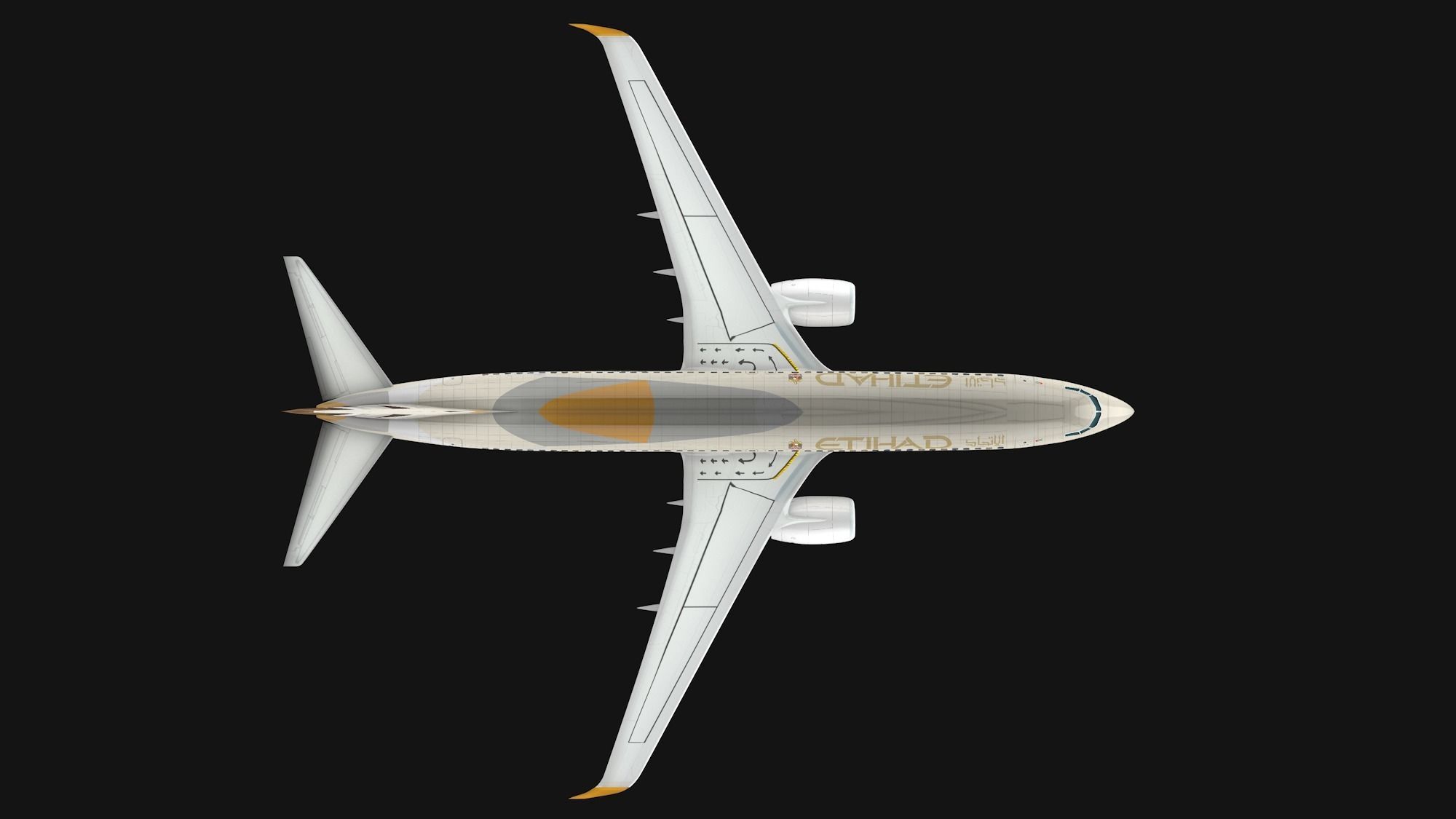 3D model Boeing 737-800 Etihad Airways VR / AR / low-poly | CGTrader