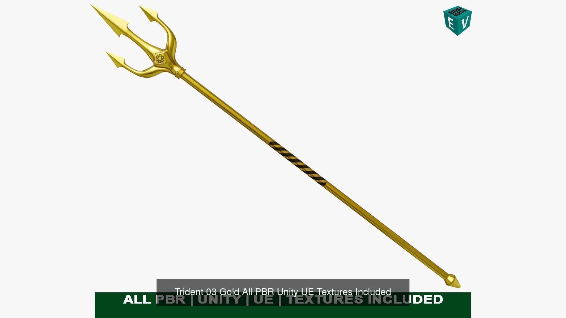3D Model Collection Gold And Silver Trident All PBR Unity UE Textures ...