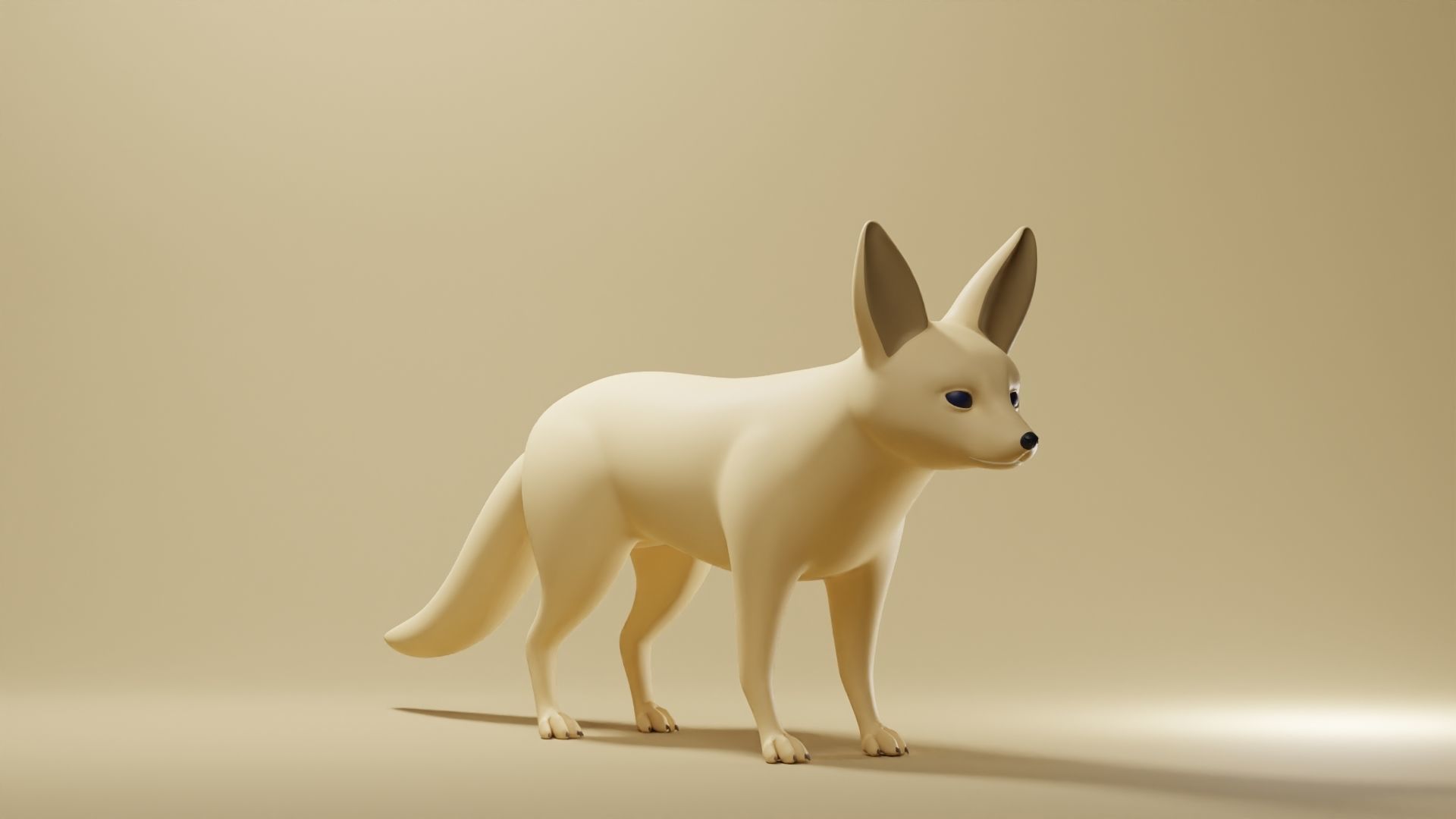 3D model Fennec Fox Base Mesh VR / AR / low-poly | CGTrader