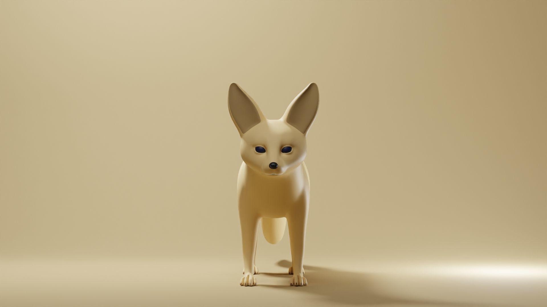3D model Fennec Fox Base Mesh VR / AR / low-poly | CGTrader