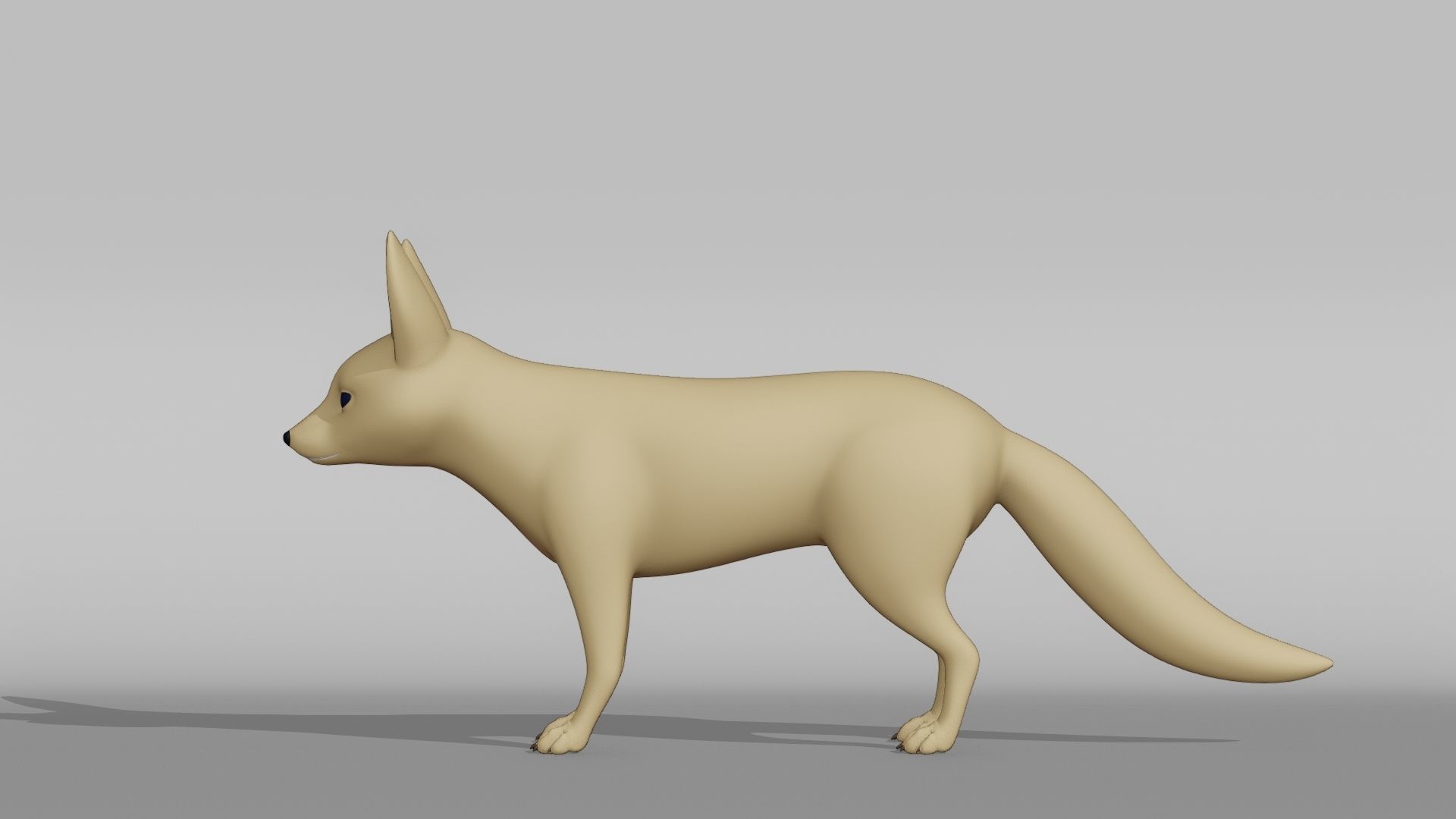 3D model Fennec Fox Base Mesh VR / AR / low-poly | CGTrader