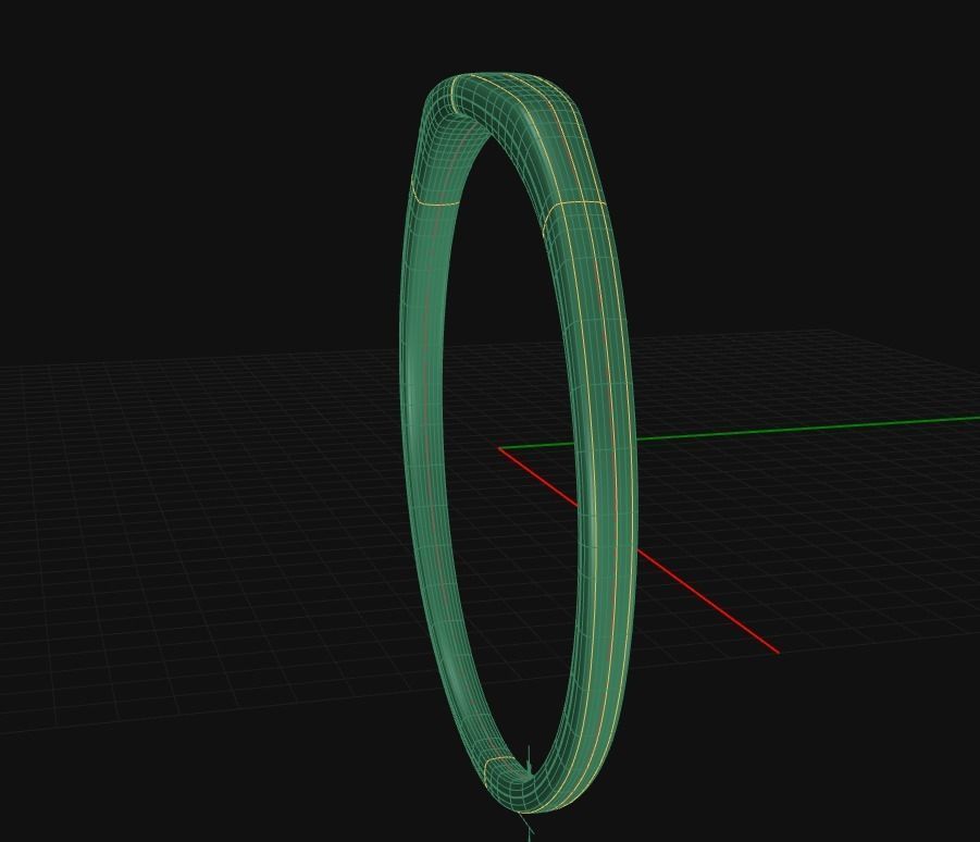 Engrave Solid Gold Wedding Band Pinky Initial Engraved Ring 3D model 3D ...