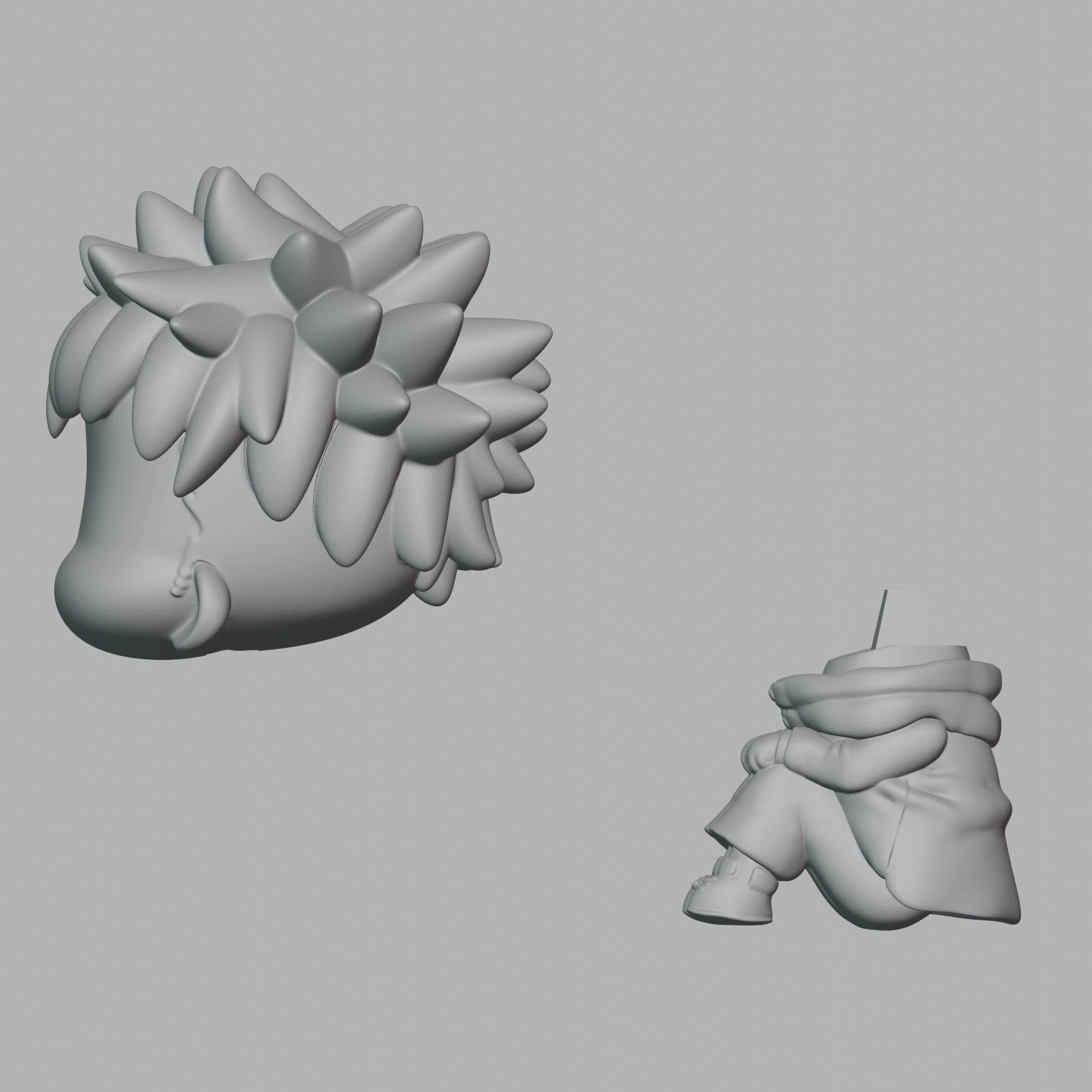 Itadori Yuji Chibi Jujutsu Kaisen STL files 3D print Ready 3D model 3D ...