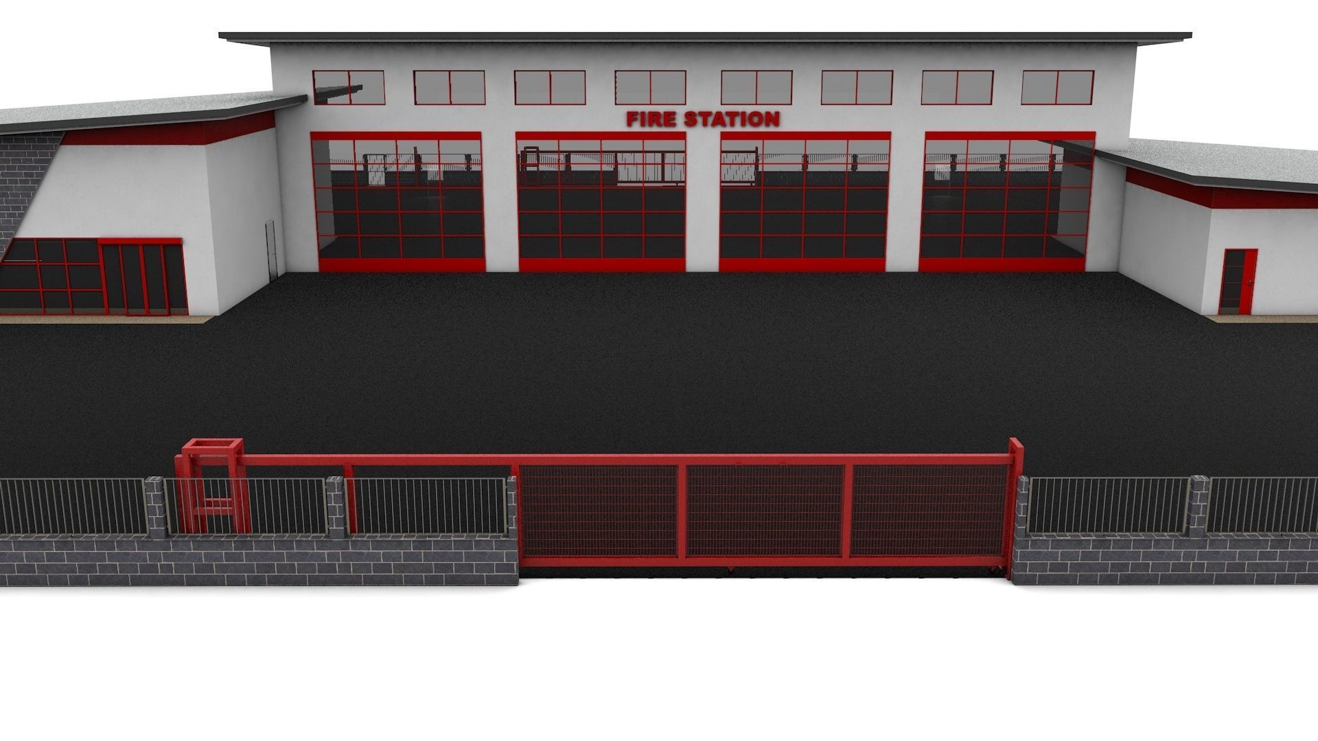 Fire station 3D model | CGTrader