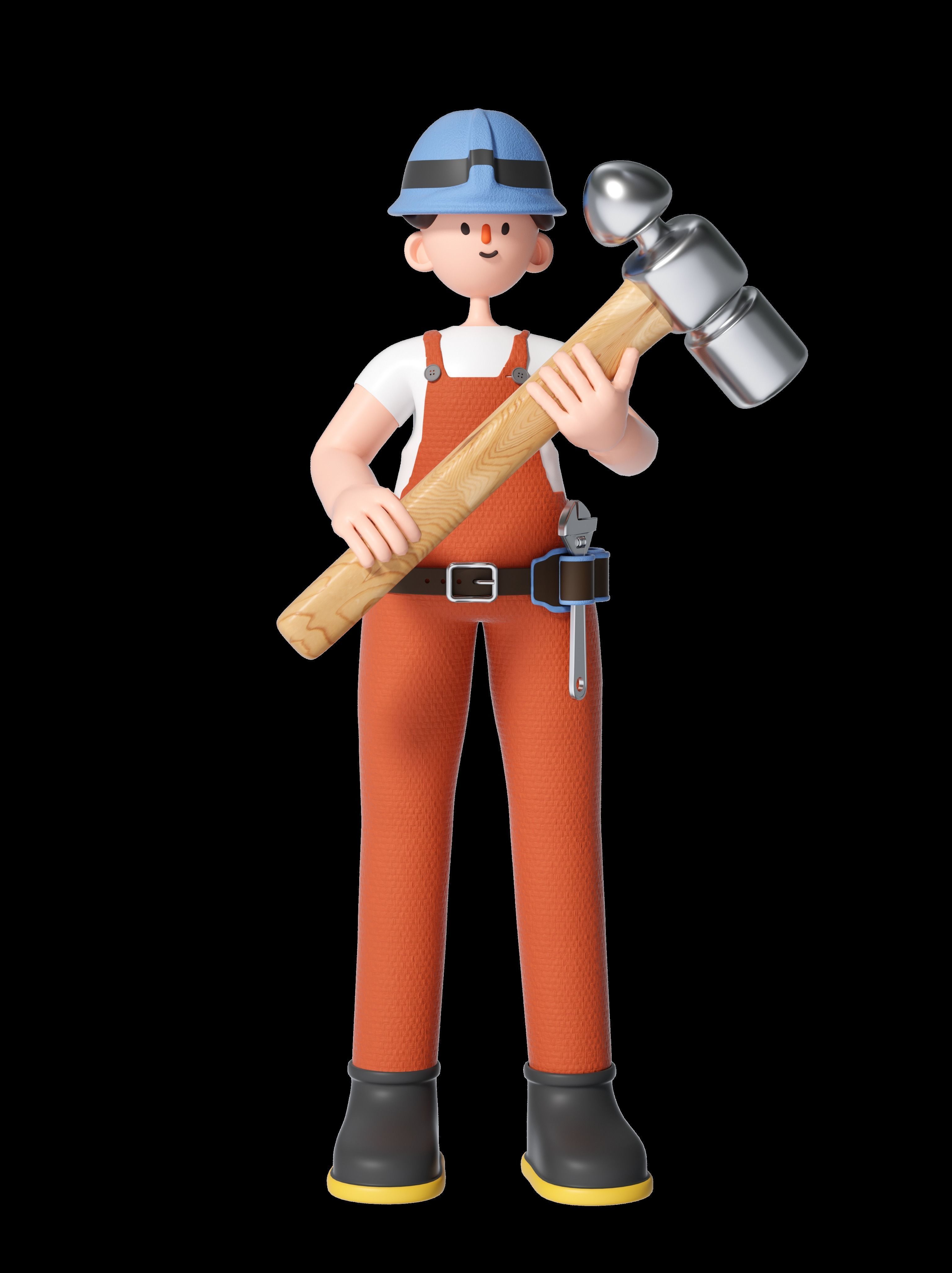 workers in various industries 3D model | CGTrader