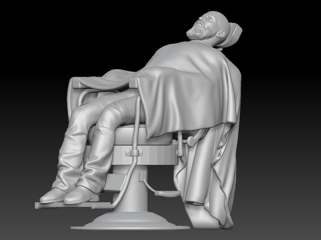 BARBER SHOP 2 CUSTOMER 3D model 3D printable | CGTrader