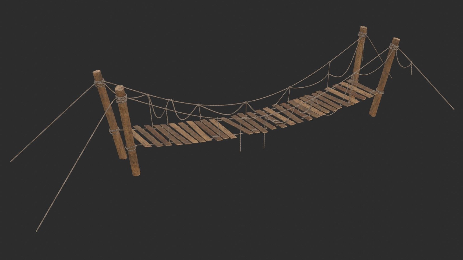 3D model Modular Wooden Jetty VR / AR / low-poly | CGTrader