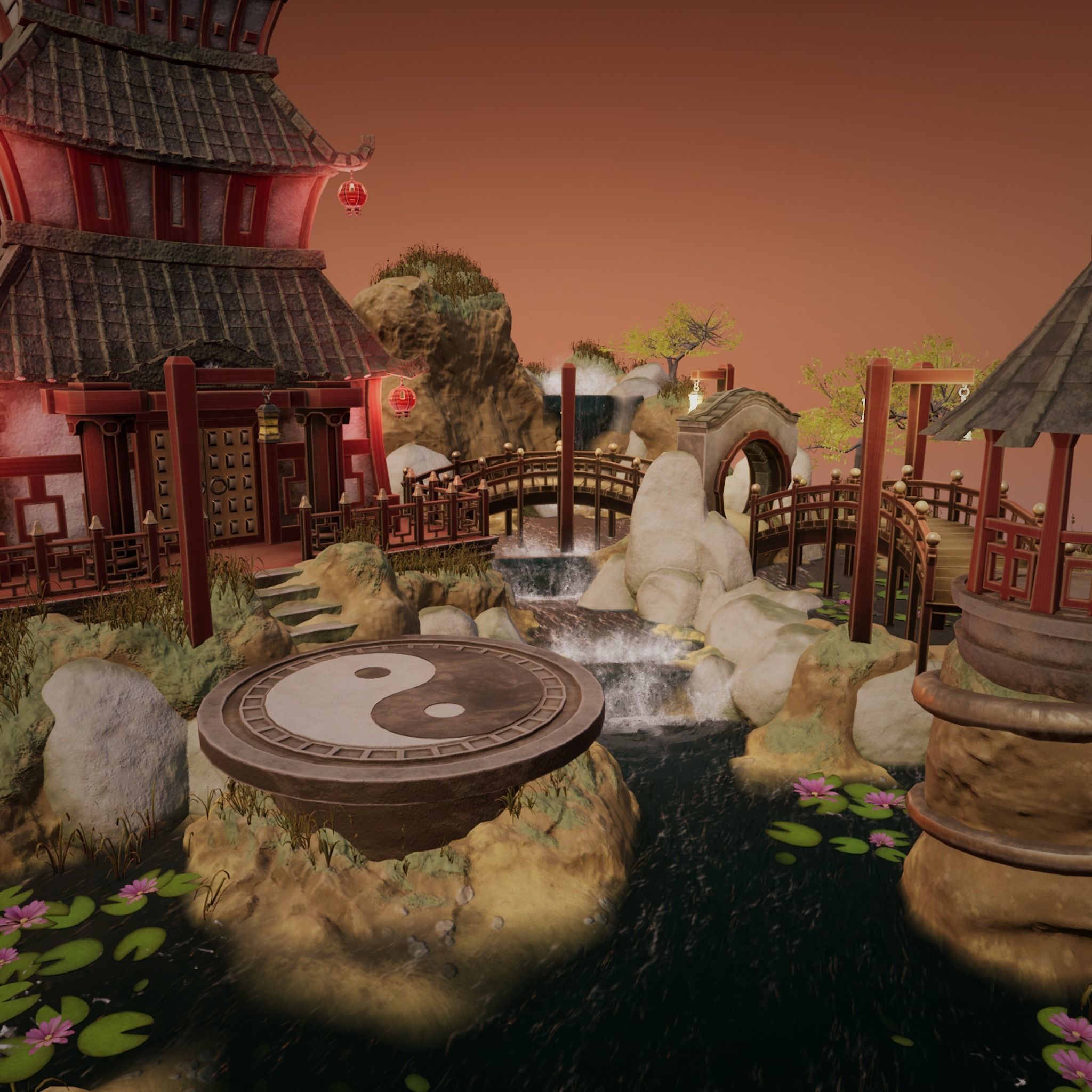 Blender 3 UE5 Oriental Imperial 3D Environment Game Design 3D model ...