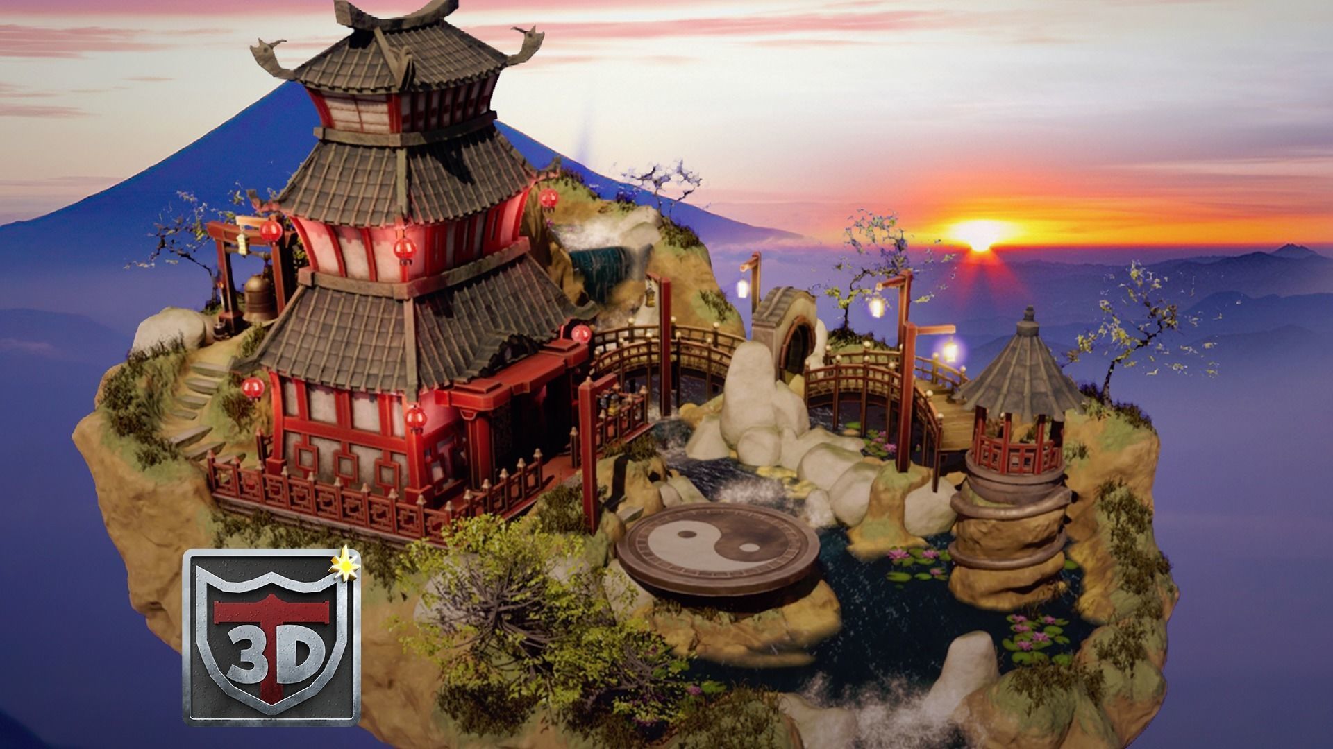 Blender 3 UE5 Oriental Imperial 3D Environment Game Design 3D model ...