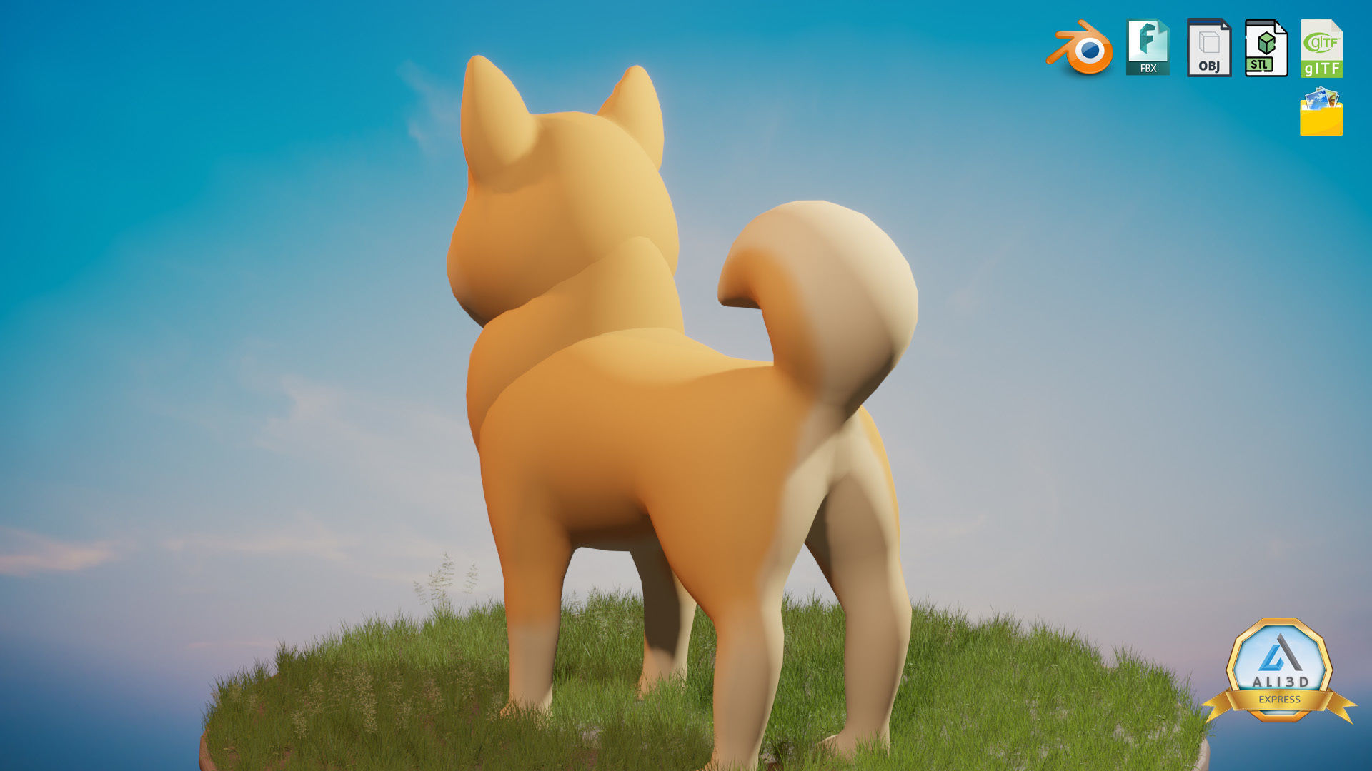 3D model Shibainu Shiba-inu Dog VR / AR / low-poly | CGTrader
