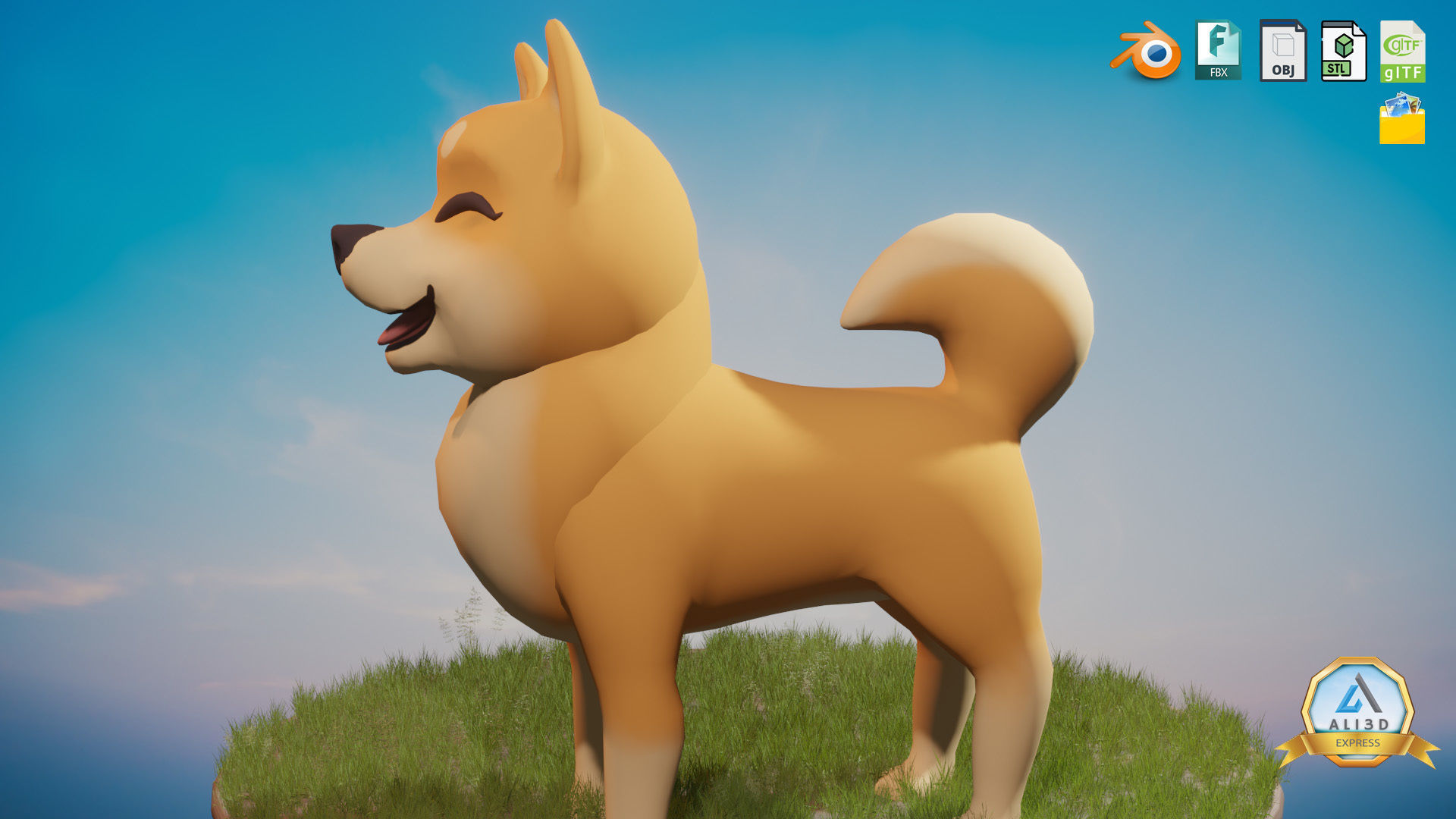 3D model Shibainu Shiba-inu Dog VR / AR / low-poly | CGTrader