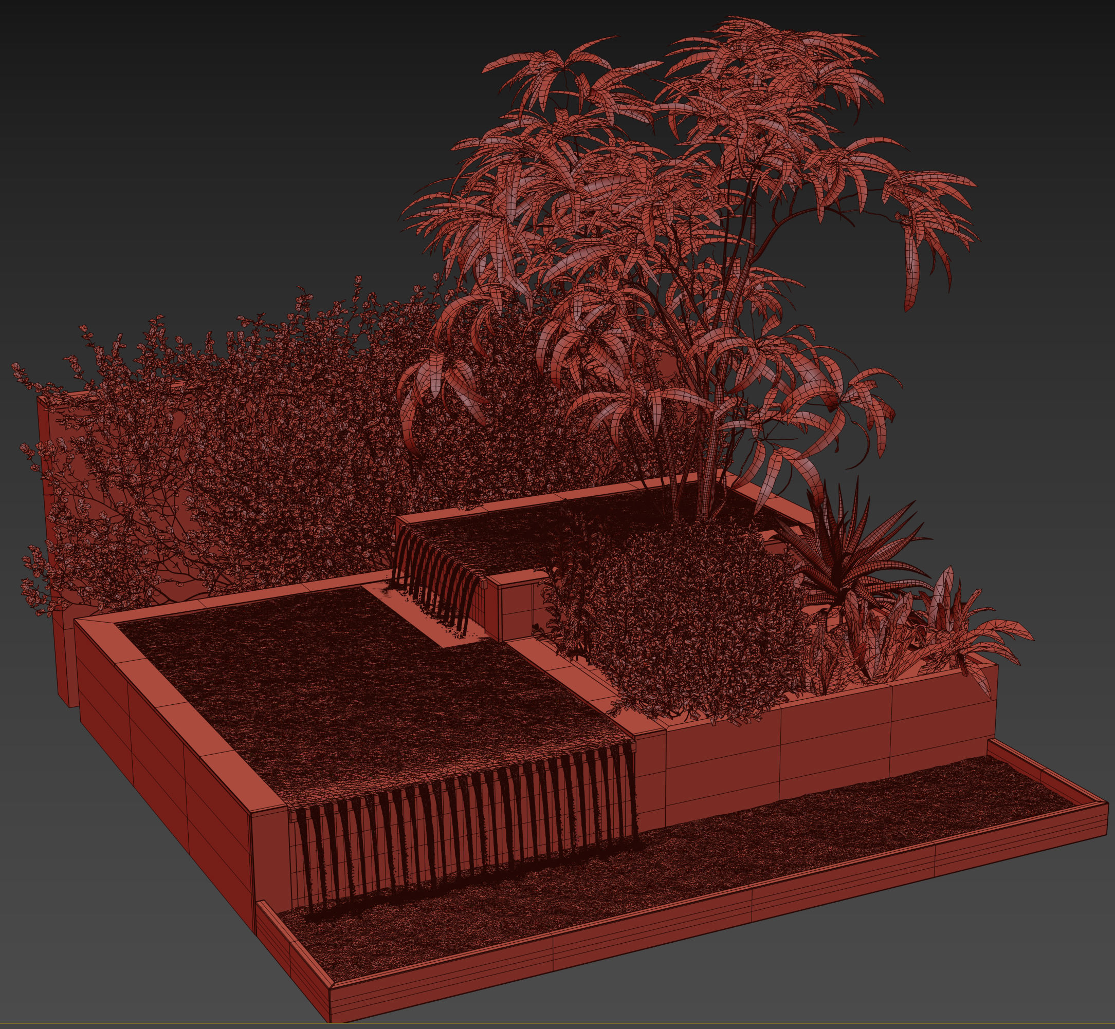 Water Ponds With Plants and Fish 3D model | CGTrader