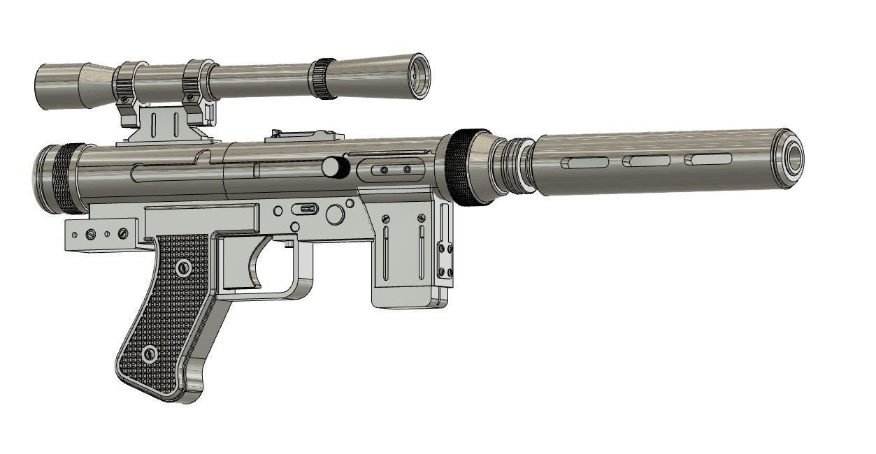 StarWars SE-14R death trooper Blaster for cosplay 3D model 3D printable ...