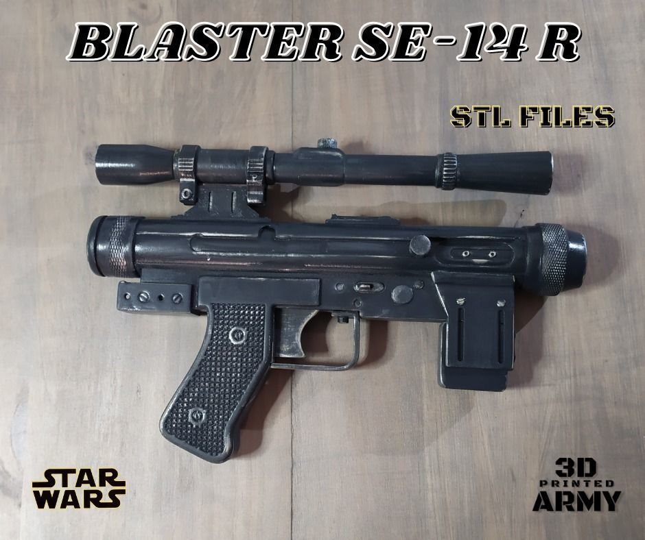 StarWars SE-14R death trooper Blaster for cosplay 3D model 3D printable ...