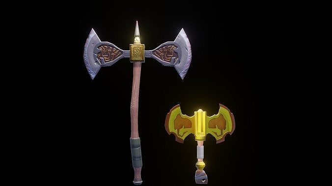 3D model Low Poly Stylized Axes VR / AR / low-poly | CGTrader