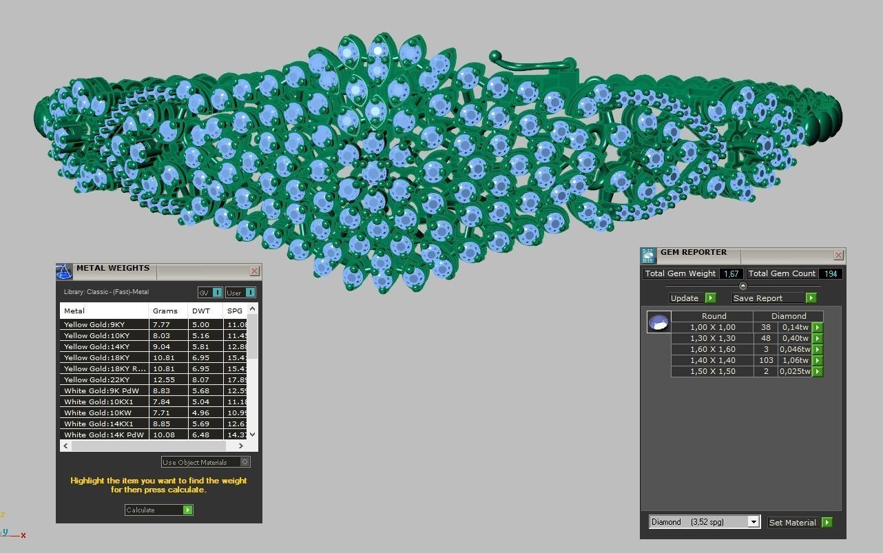 Exclusive Bracelet model 3D printable model 0052 3D model 3D printable | CGTrader