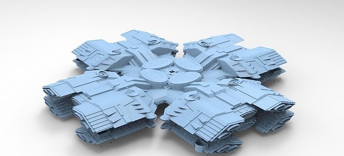 Dark Elven Sci-Fi Dome base Stand 3D model | CGTrader