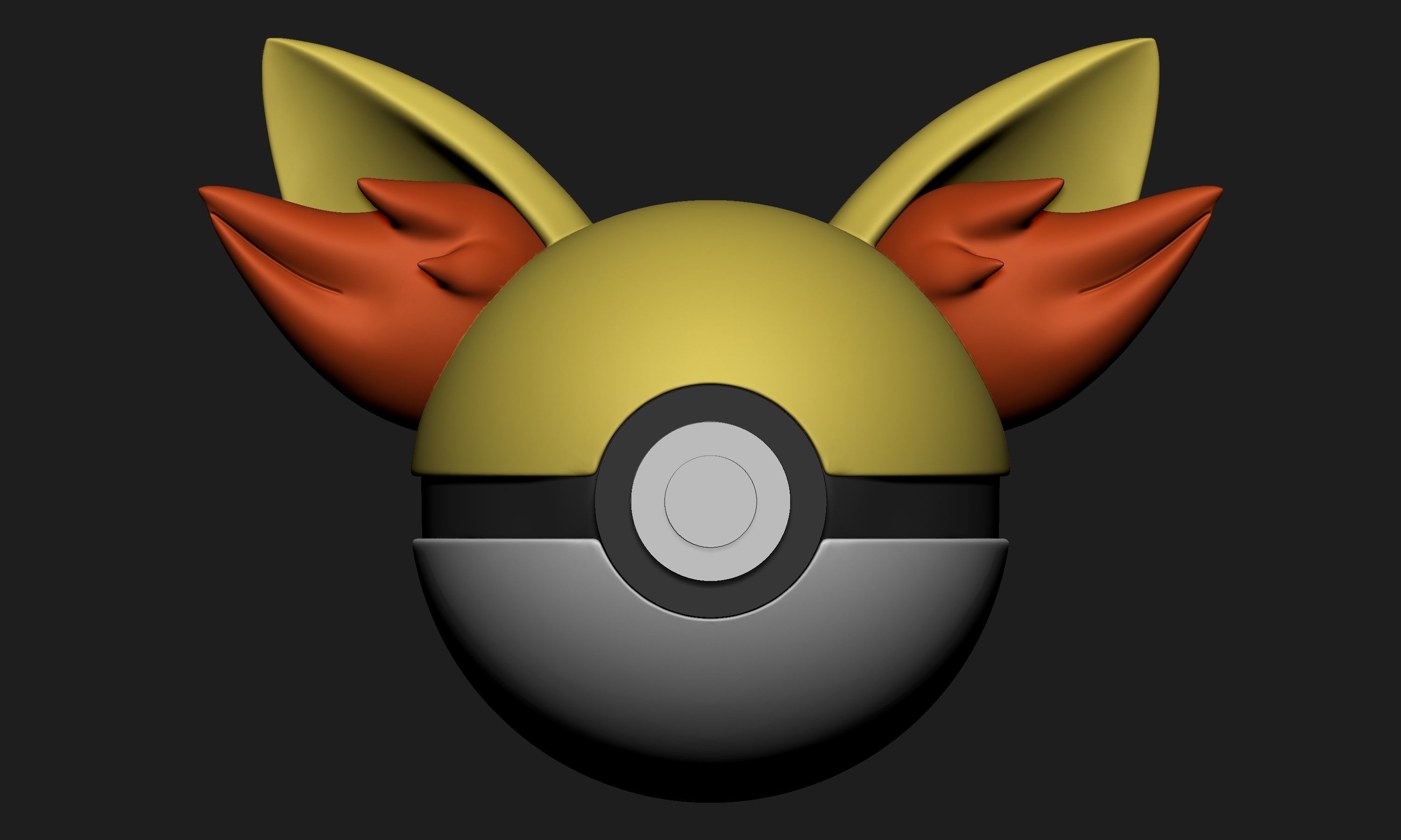 Pokemon Fennekin Pokeball 3D model 3D printable | CGTrader