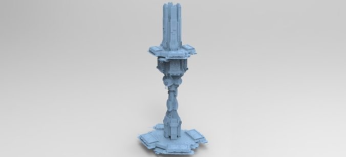 Elven Sci-Fi Arch Pillar 3D model | CGTrader