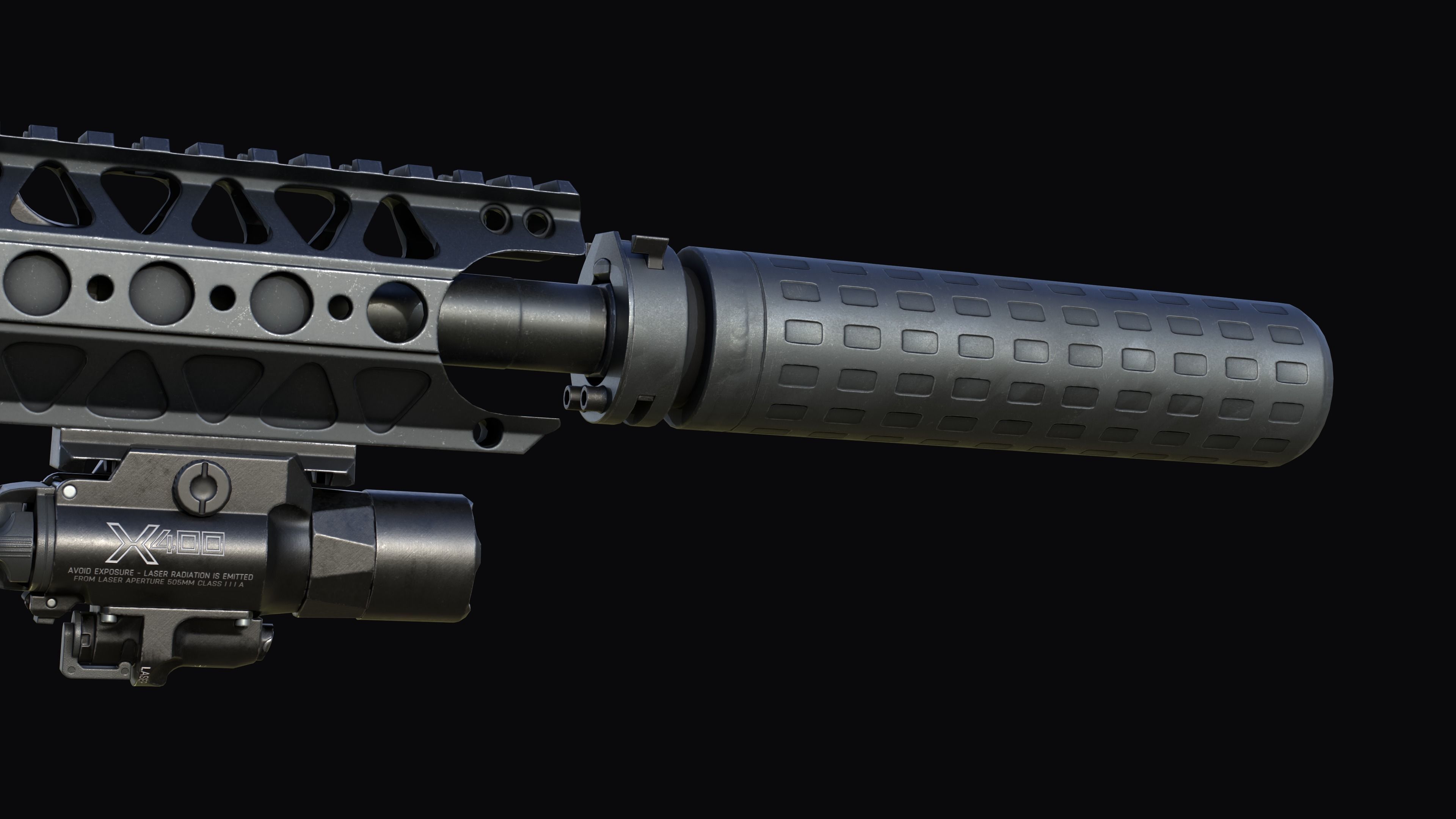 3D model Tactical modular assault rifle Colt M4A1 Custom VR / AR / low ...