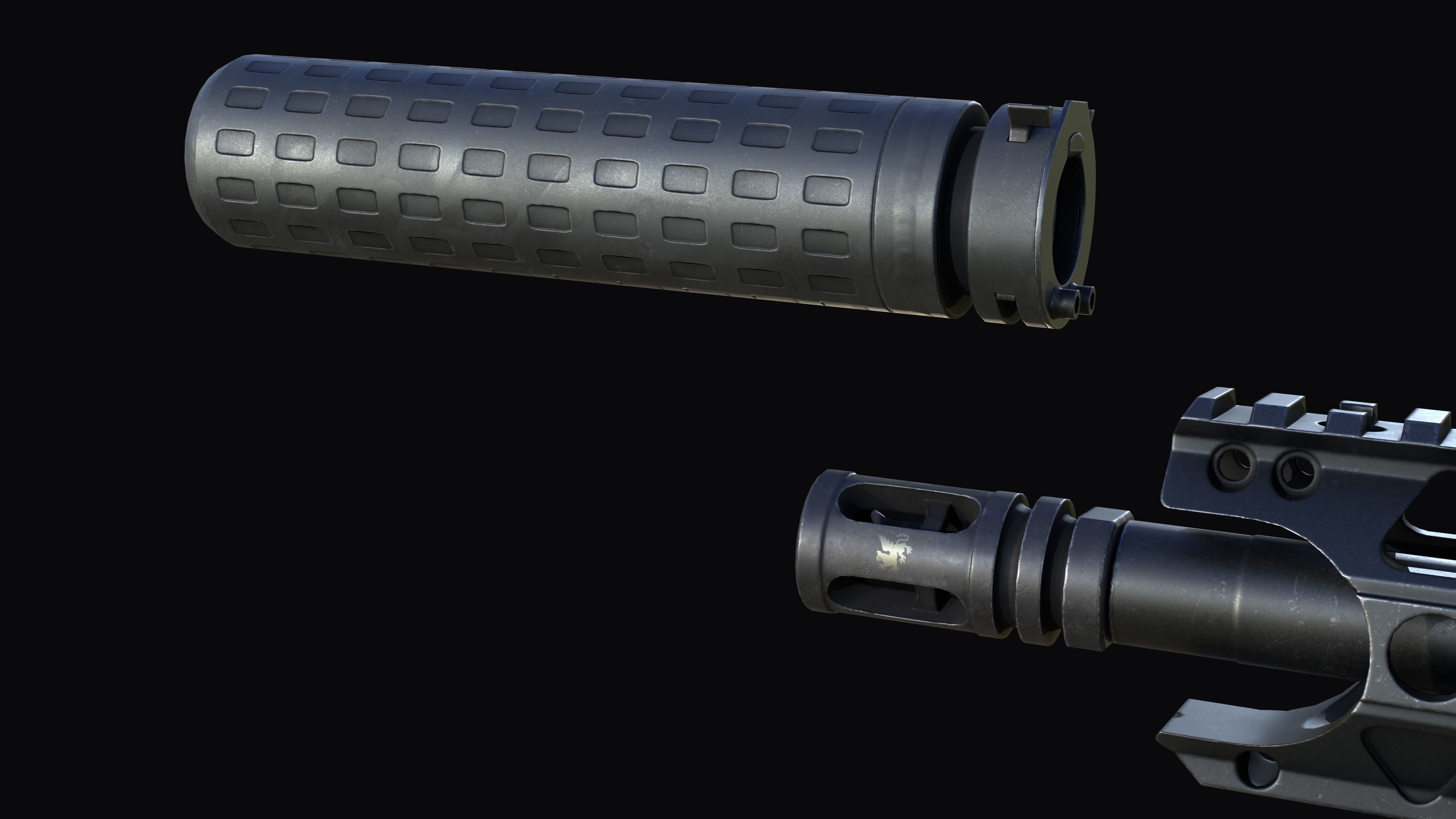 3D model Tactical modular assault rifle Colt M4A1 Custom VR / AR / low ...