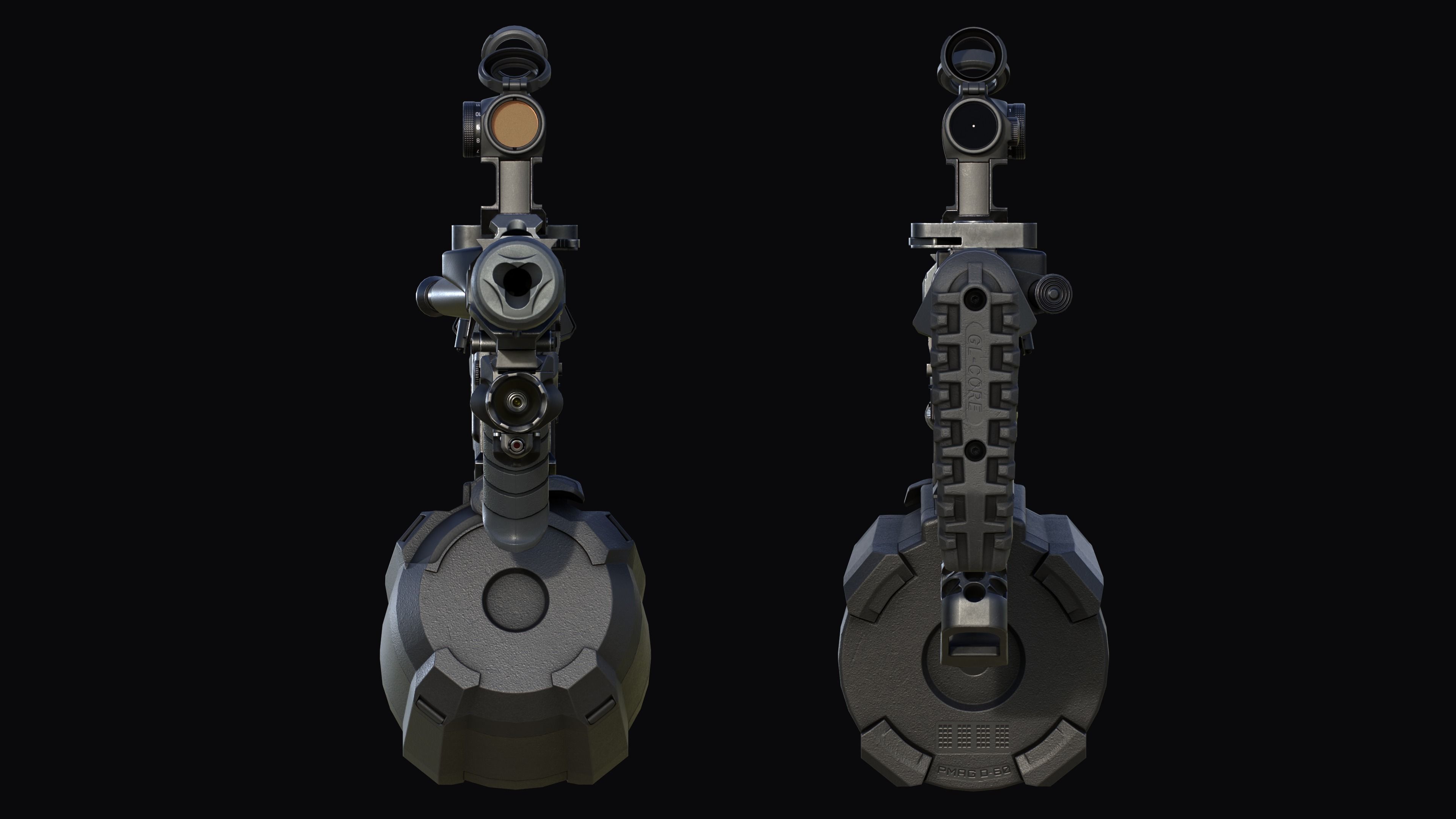3D model Tactical modular assault rifle Colt M4A1 Custom VR / AR / low ...