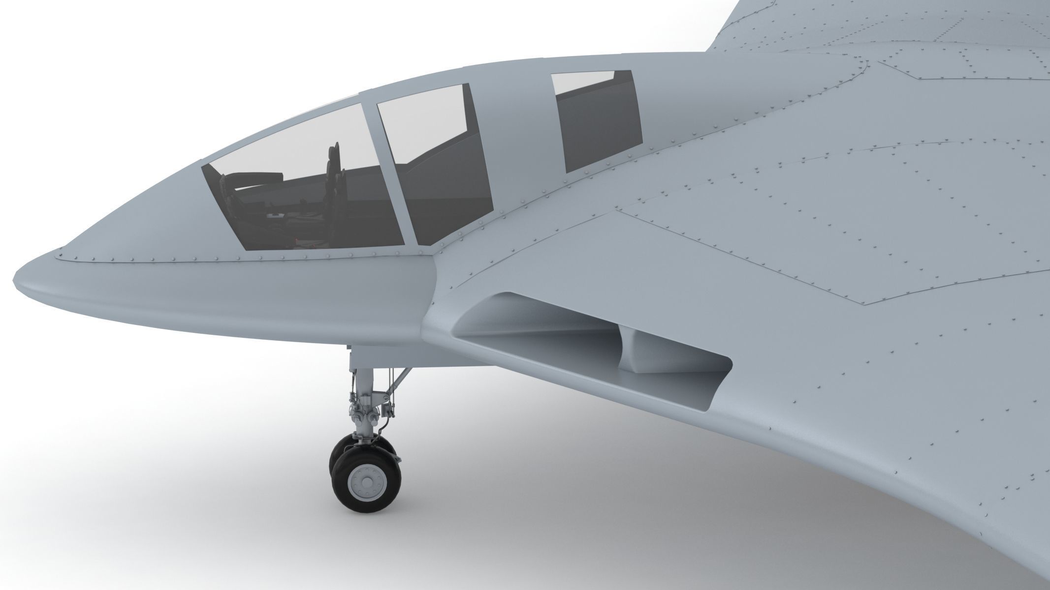 3D model Tupolev PAK DA Low Poly PBR Realistic VR / AR / low-poly ...