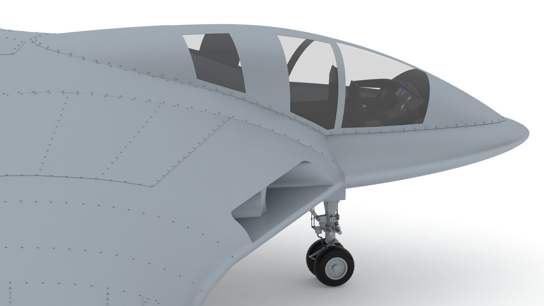 3D model Tupolev PAK DA Low Poly PBR Realistic VR / AR / low-poly ...