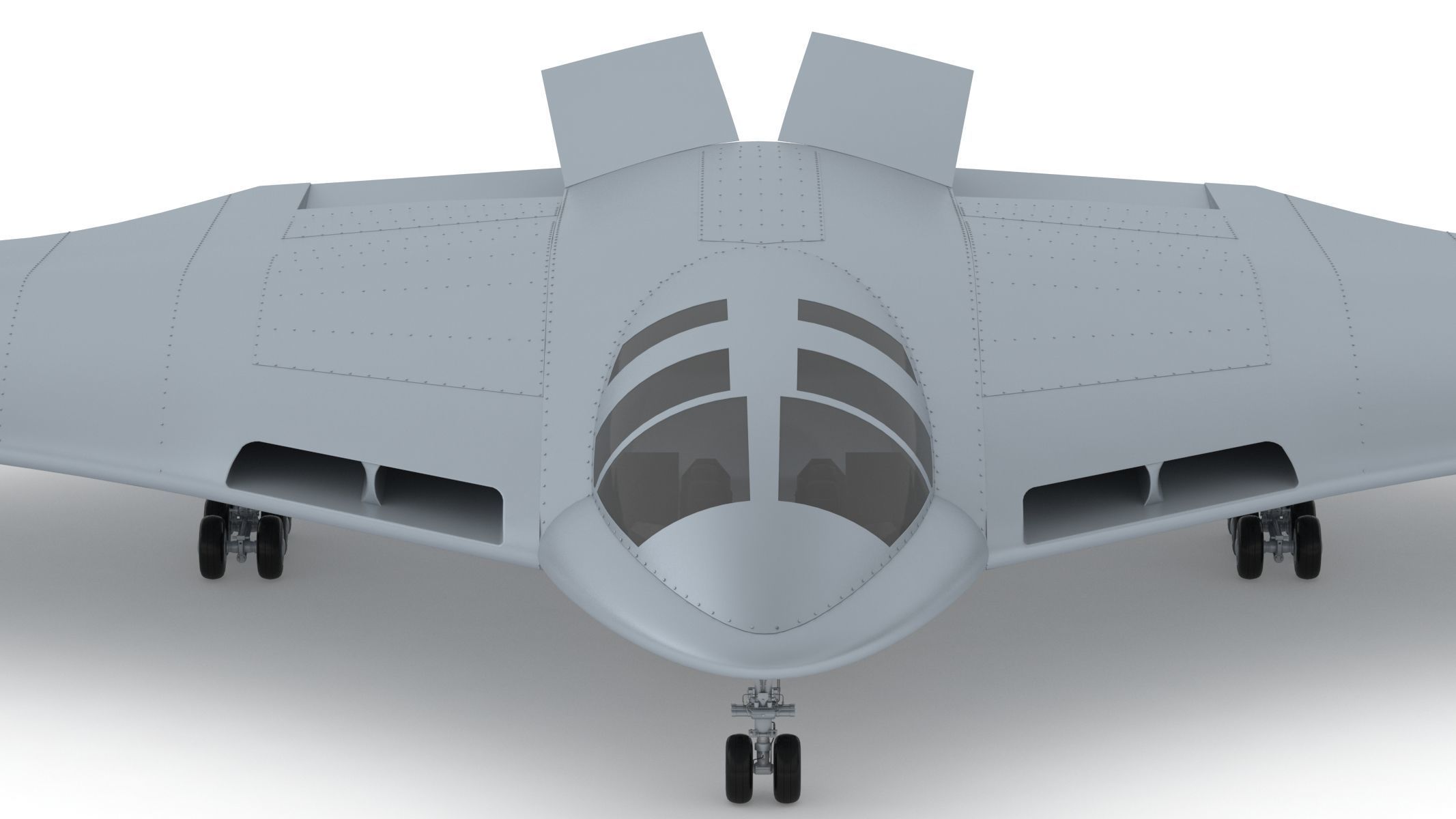 3D model Tupolev PAK DA Low Poly PBR Realistic VR / AR / low-poly ...