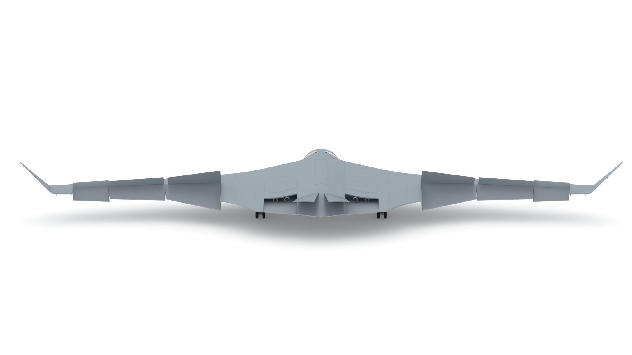 3D model Tupolev PAK DA Low Poly PBR Realistic VR / AR / low-poly ...