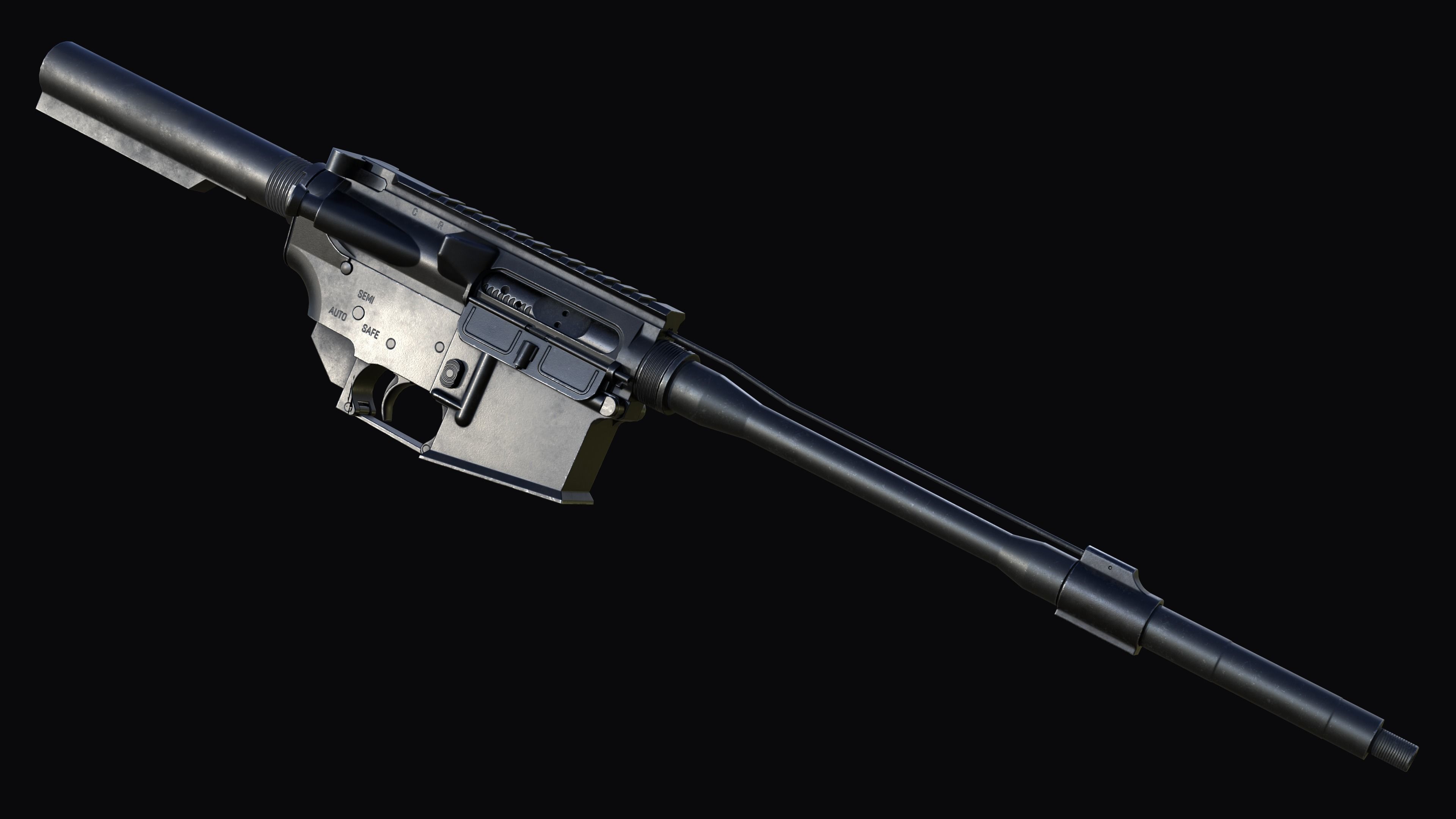 3D model M4A1 receiver with barrel VR / AR / low-poly | CGTrader