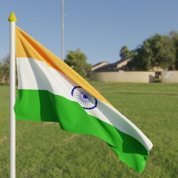 Animated Indian Flag 3D model animated | CGTrader