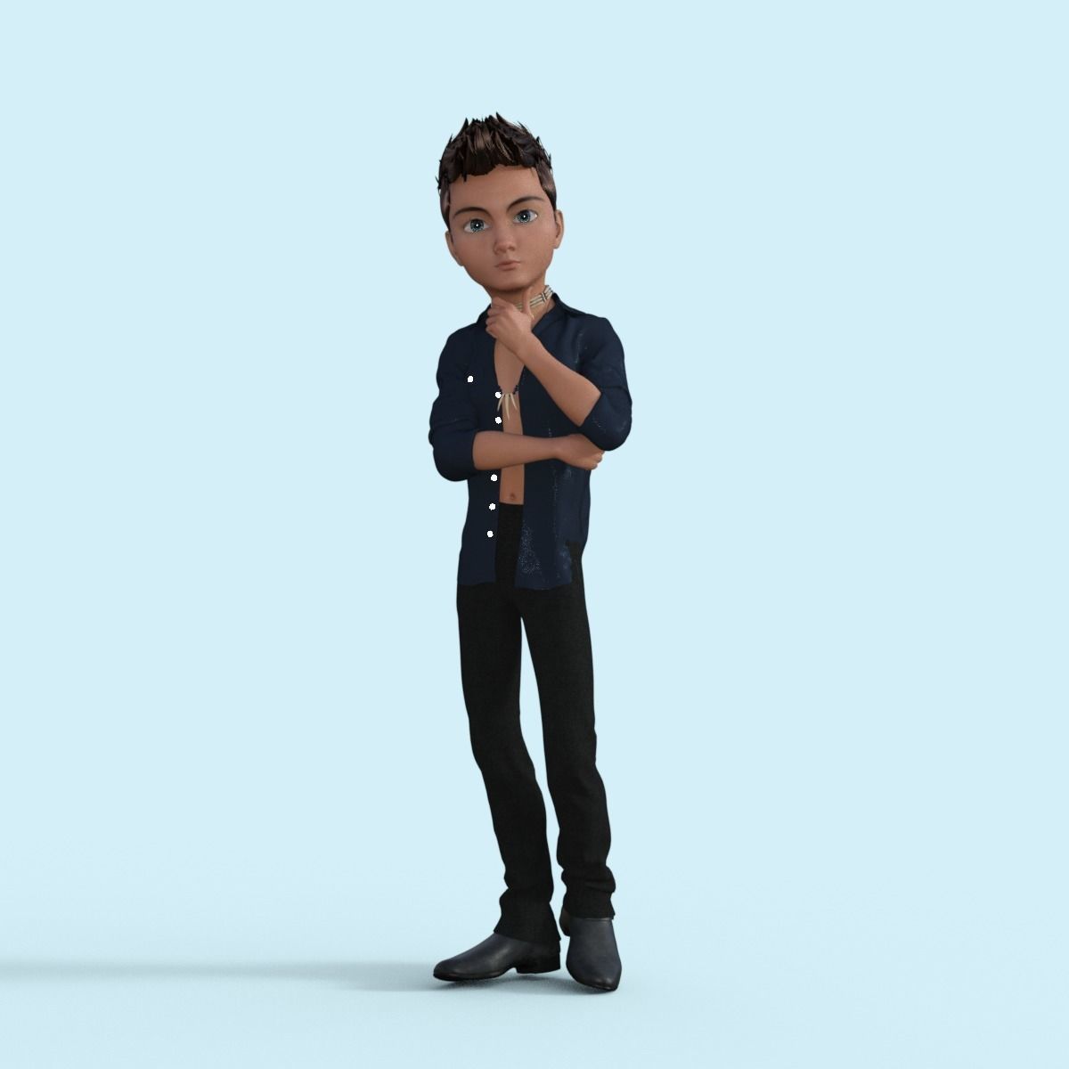 Cartoon Pop Star Rigged 3D model rigged | CGTrader