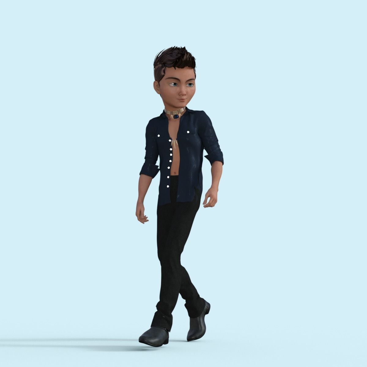 Cartoon Pop Star Rigged 3D model rigged | CGTrader
