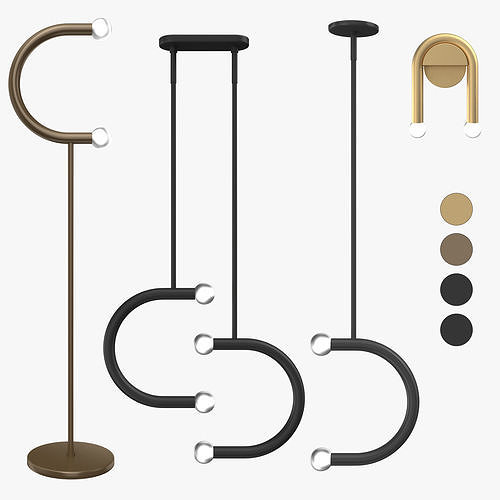 Bower C lighting collection 3D model | CGTrader
