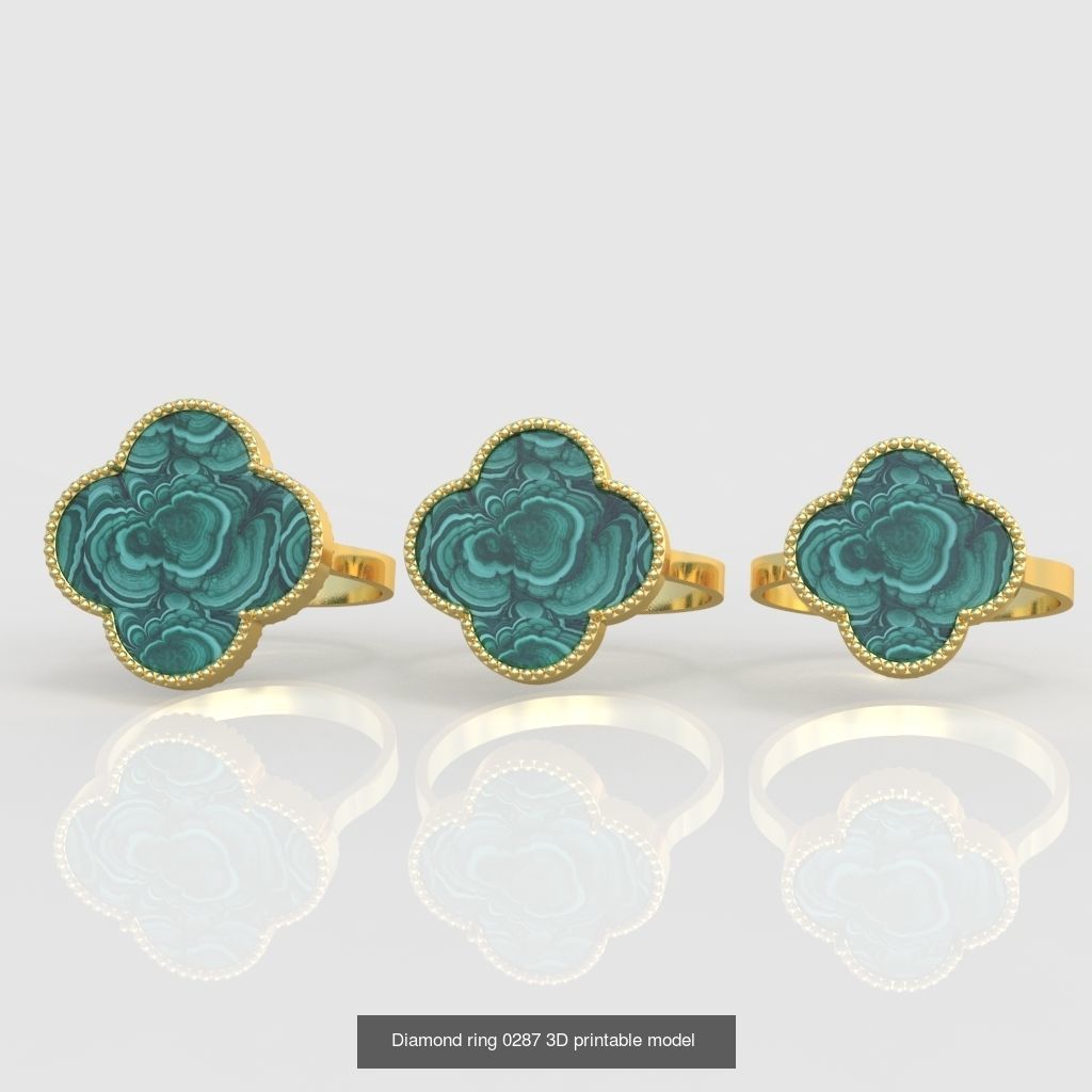 Ring Earring and Pendant Set 3D printable model 0047 3D Model Collection | CGTrader