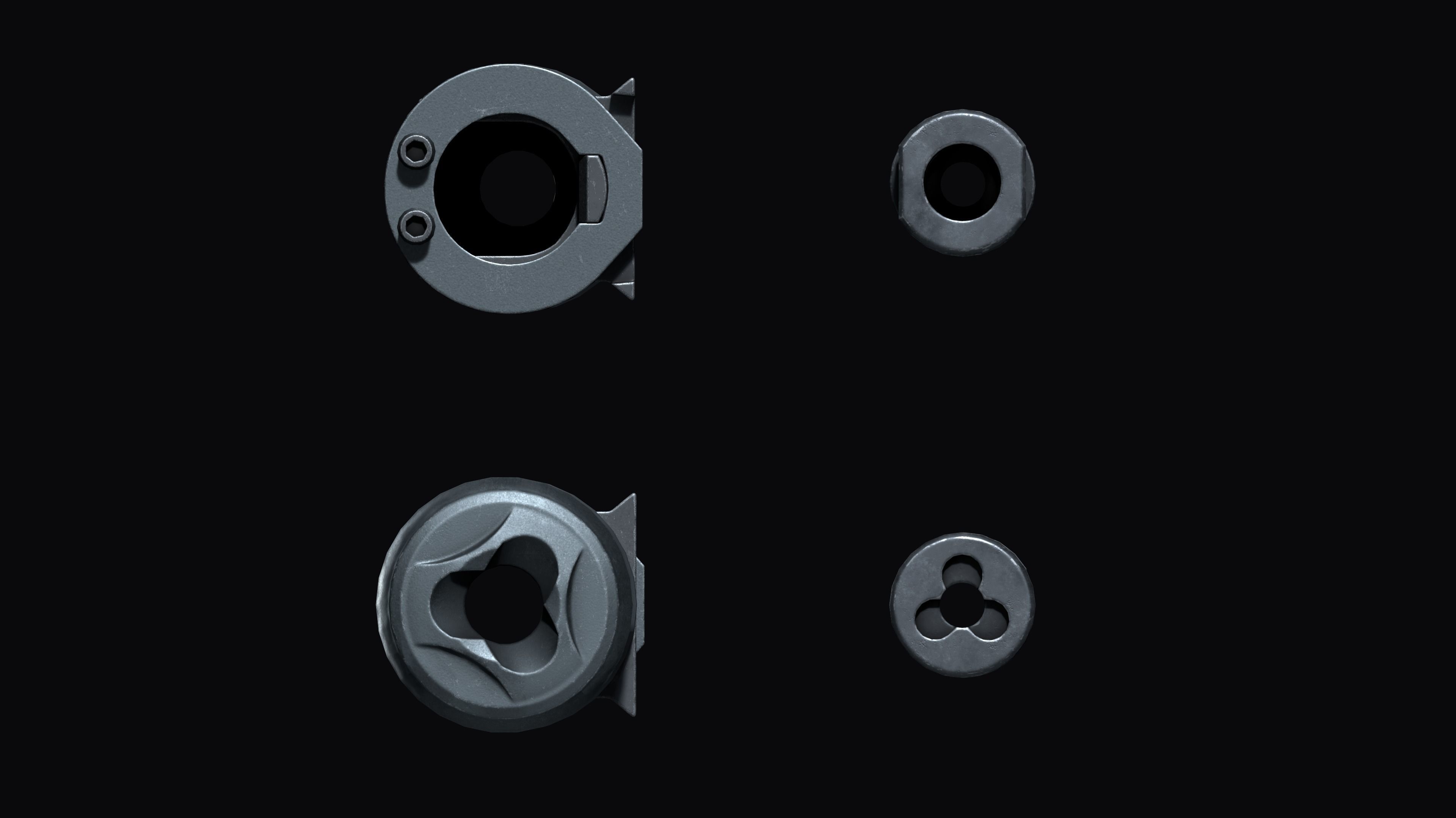 3D model AR-15 Griffin Armament M4SD II silencer VR / AR / low-poly ...