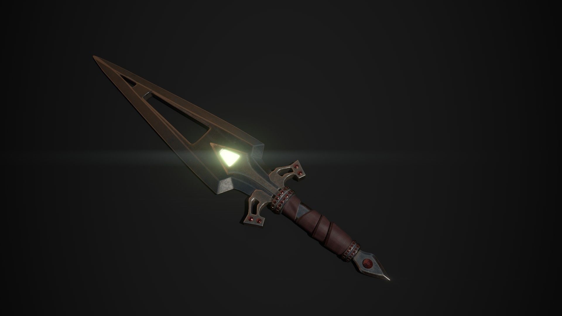 Dagger sword with light 3D model | CGTrader